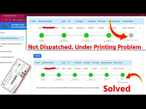 not dispatched under printing voter id card | voter id not dispatched under printing