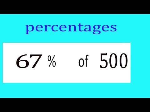 Percentages 67 Percentage(%) of 500