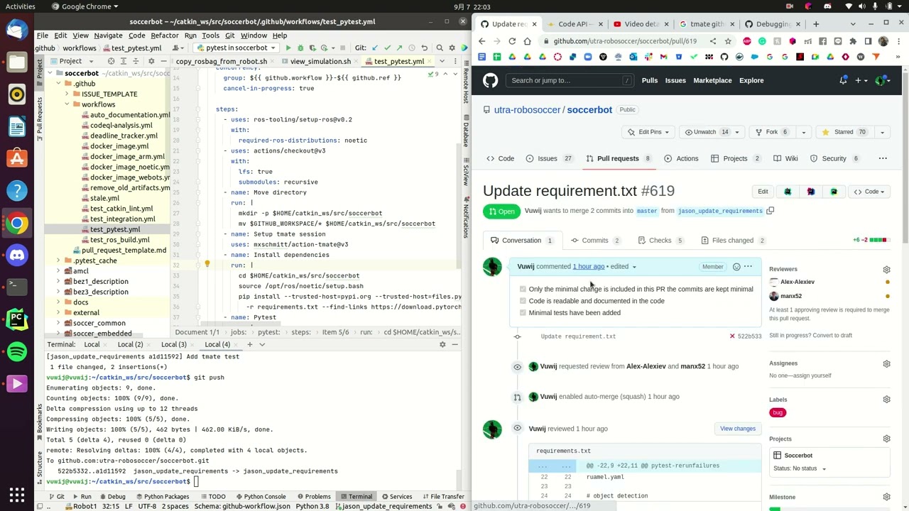 Git Tutorial 3 - Debugging github actions with tmate and rosbags