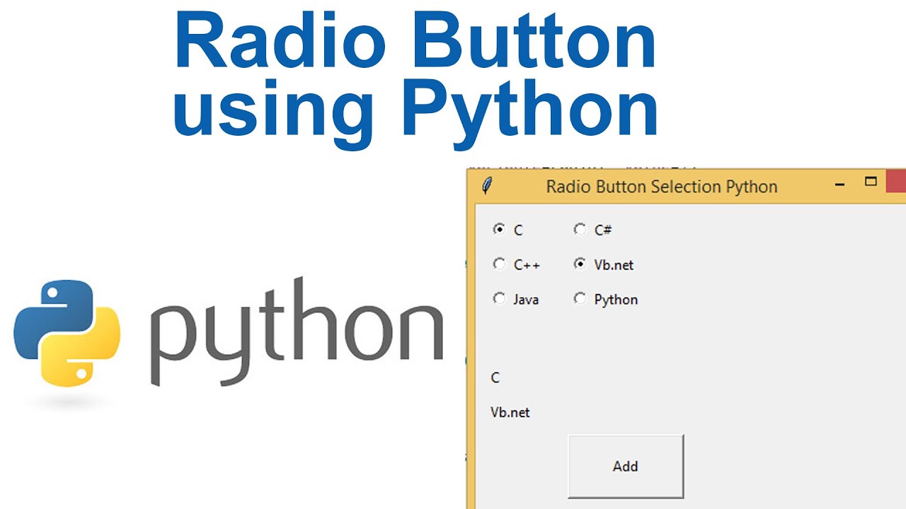 Radio button in python tkinter