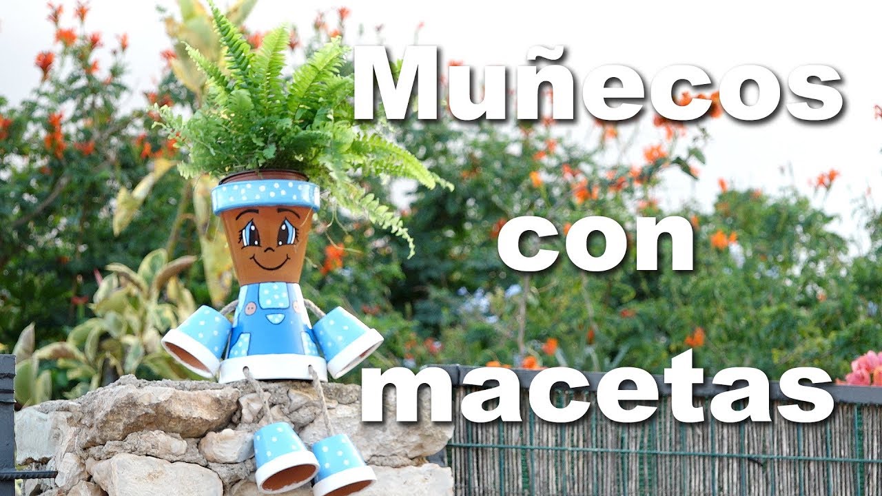 Muñecos con maceteros de barro | Manualidades con macetas