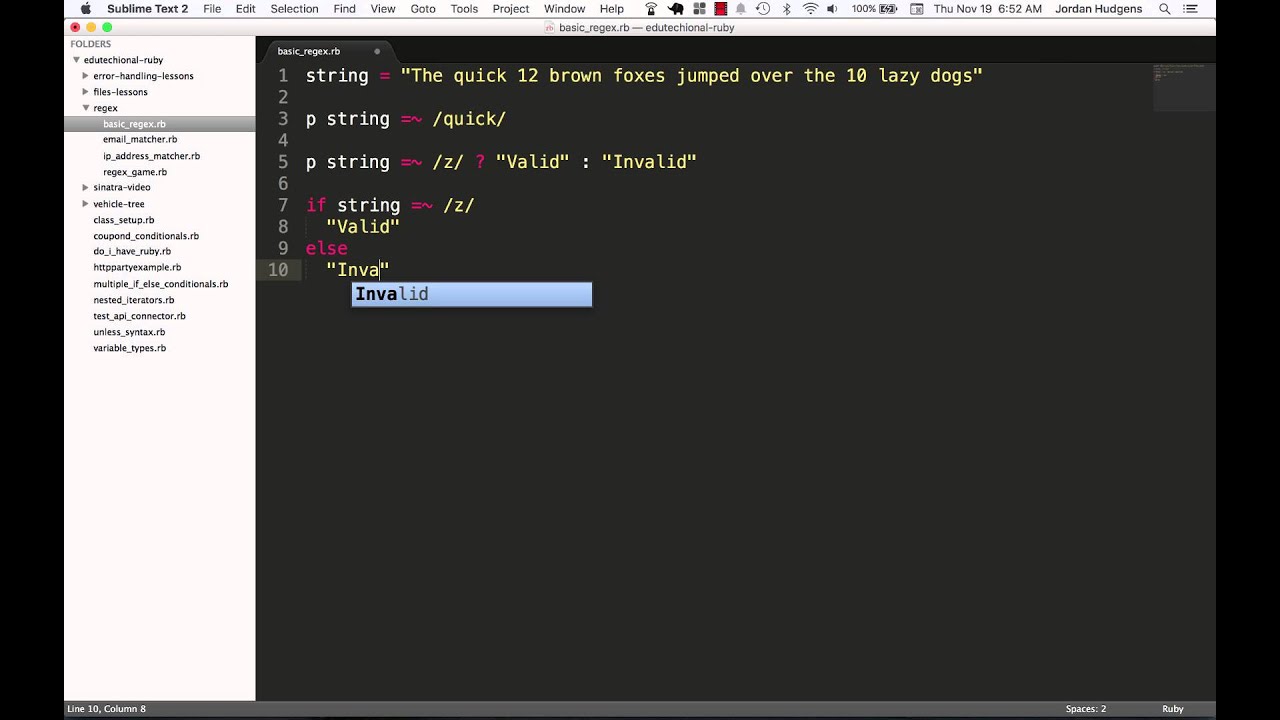 Introduction to regular expressions in Ruby