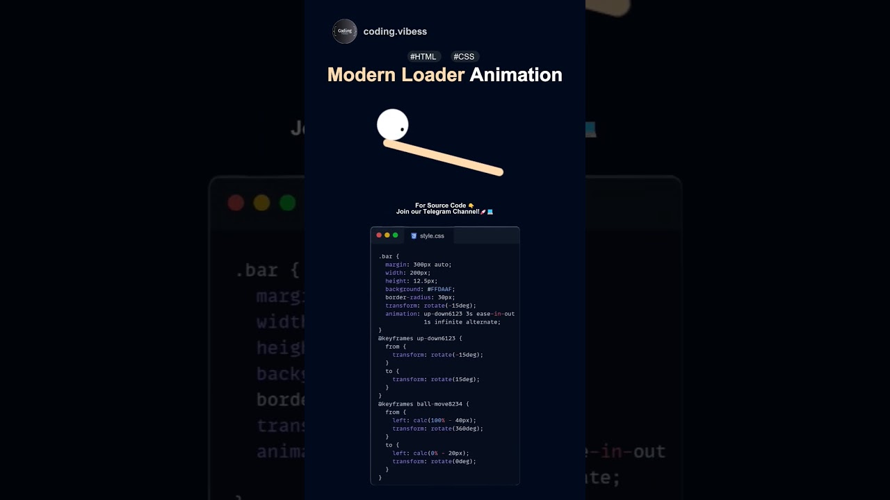 Modern Loader Animation using HTML & CSS! 🤯🚀 #shorts