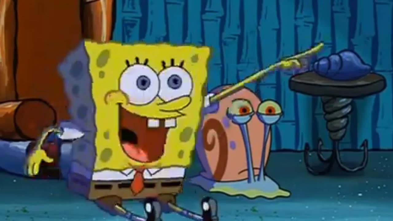 Spongebob watches himself on TV