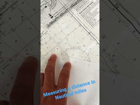 2. Measuring a distance in nautical miles on a chart