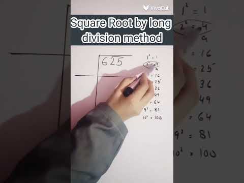 Square root of 625 by long division method|#short