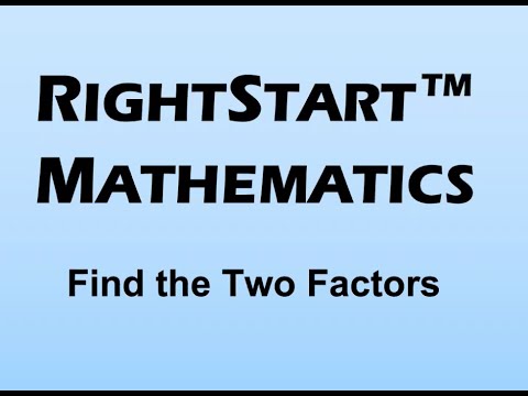 RightStart Math Card Games - Find the Two Factors P29