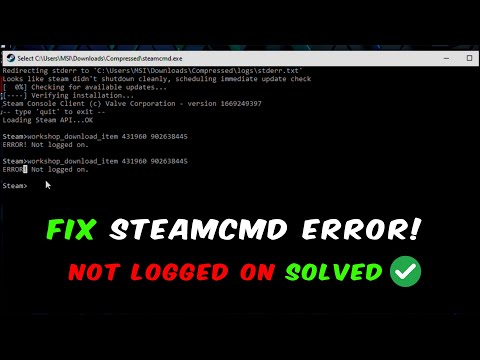 Fix SteamCMD Error “Not Logged On” (Solved Easily 2025)