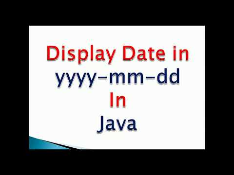 Display Date in yyyy-mm-dd format in java Example
