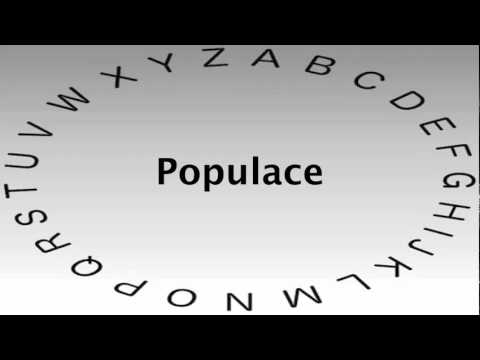 Spelling Bee Words and Definitions — Populace