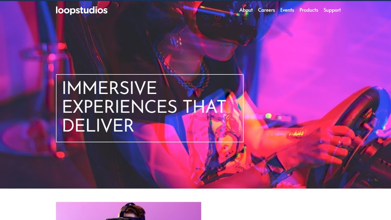 Loopstudios VR Landing Page in ReactJs - Frontend Mentor Challenge