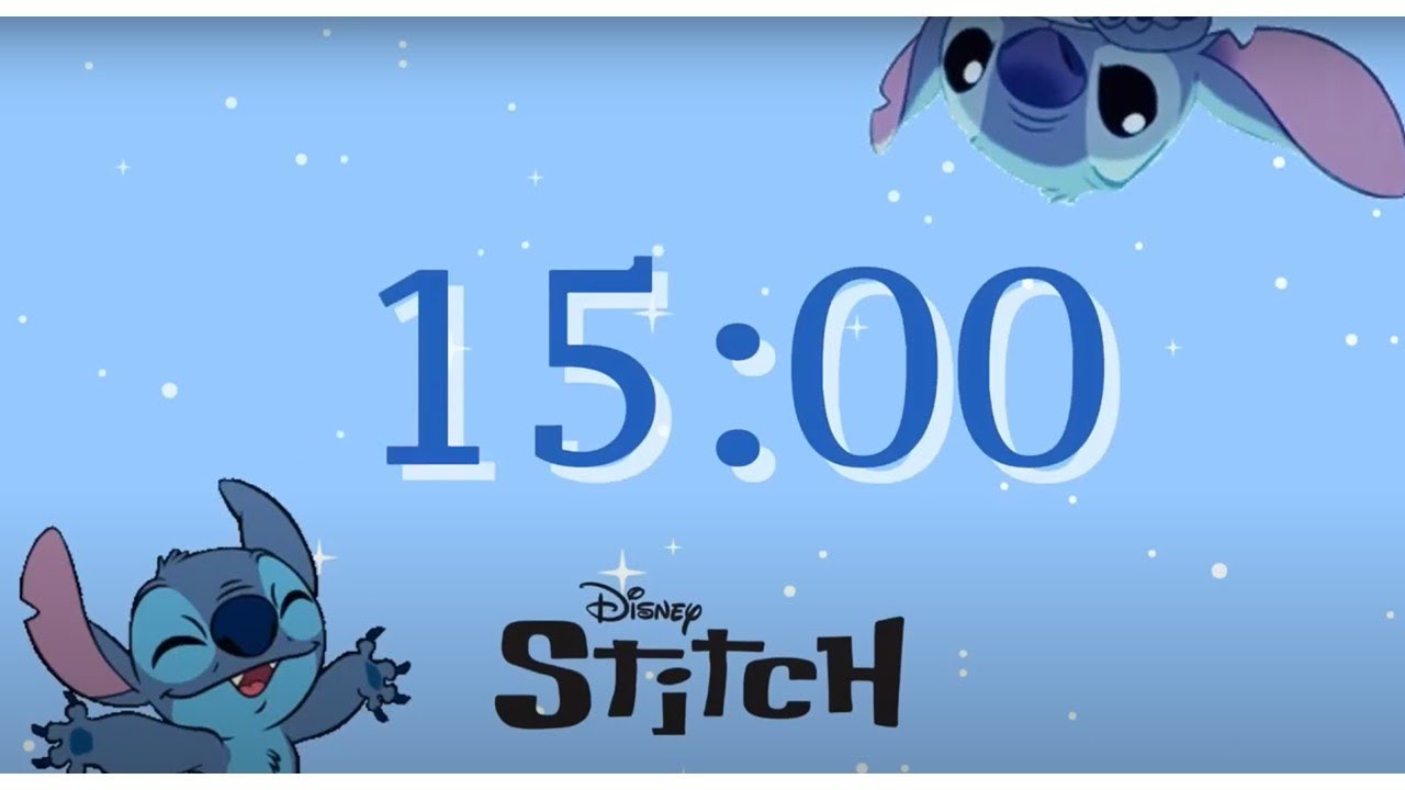 Stitch 15 minute timer  Study with Stitch Classroom timer Pomodoro Timer