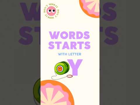 WORDS STARTS WITH LETTER "Y"🪀 #shorts #shortvideo #kindergarten #nursery #alphabet #teachergale