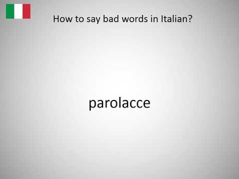How to say bad words in Italian?