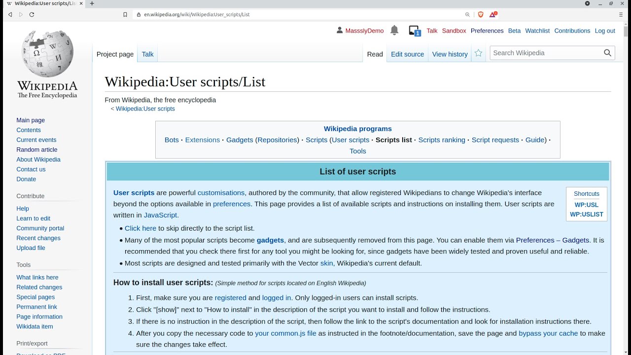 Installing userscripts in your common.js