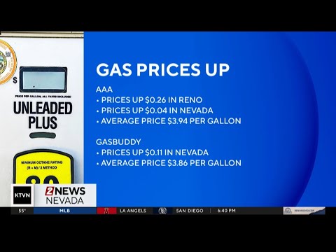 Gas prices up an average of four cents across Nevada