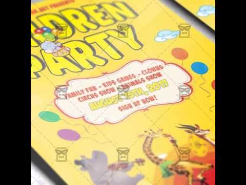 Children Party - Premium A5 Flyer Template