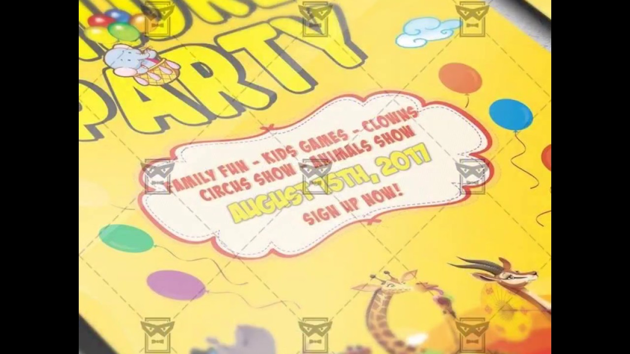 Children Party - Premium A5 Flyer Template