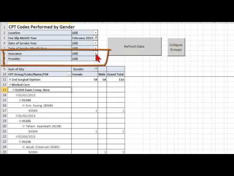 eyeReport #75 - CPT & ICD-9 Codes Associated to Age Ranges and Gender - Overview and Tutorial
