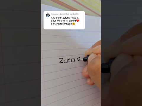 Menulis Zahira ❤️ Bintang | Next nama siapa? #shorts #menulis #handwriting #handlettering #viral