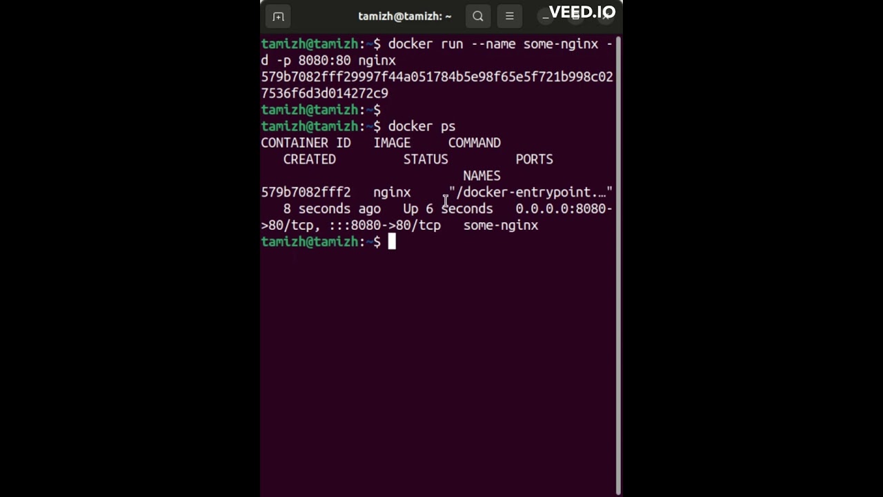 Nginx in docker container #docker #container #nginx #devops #devopstutorialsforbeginners
