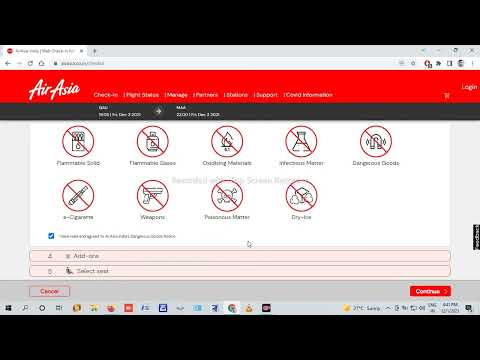 AirAsia Web Check In And Boarding Pass