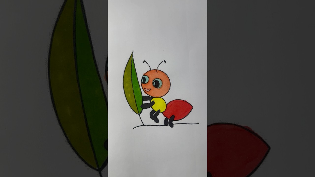 Cute Ant Coloring for Kids | Easy Coloring Pages | Fun Art Video