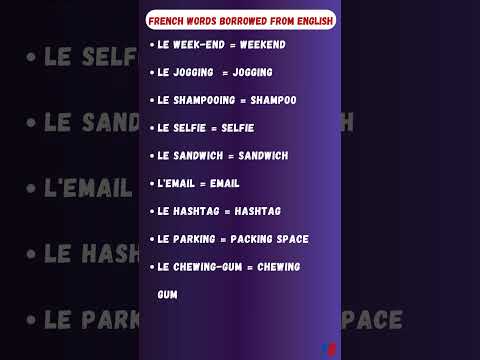 French Words Borrowed from English #frenchforbeginner #languagelearning .