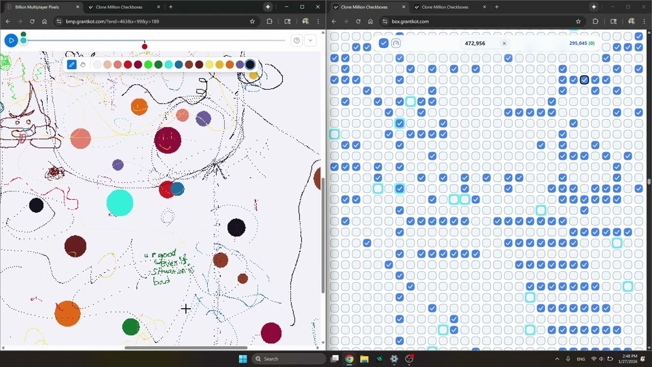 Synchronizing Checkboxes and Pixels