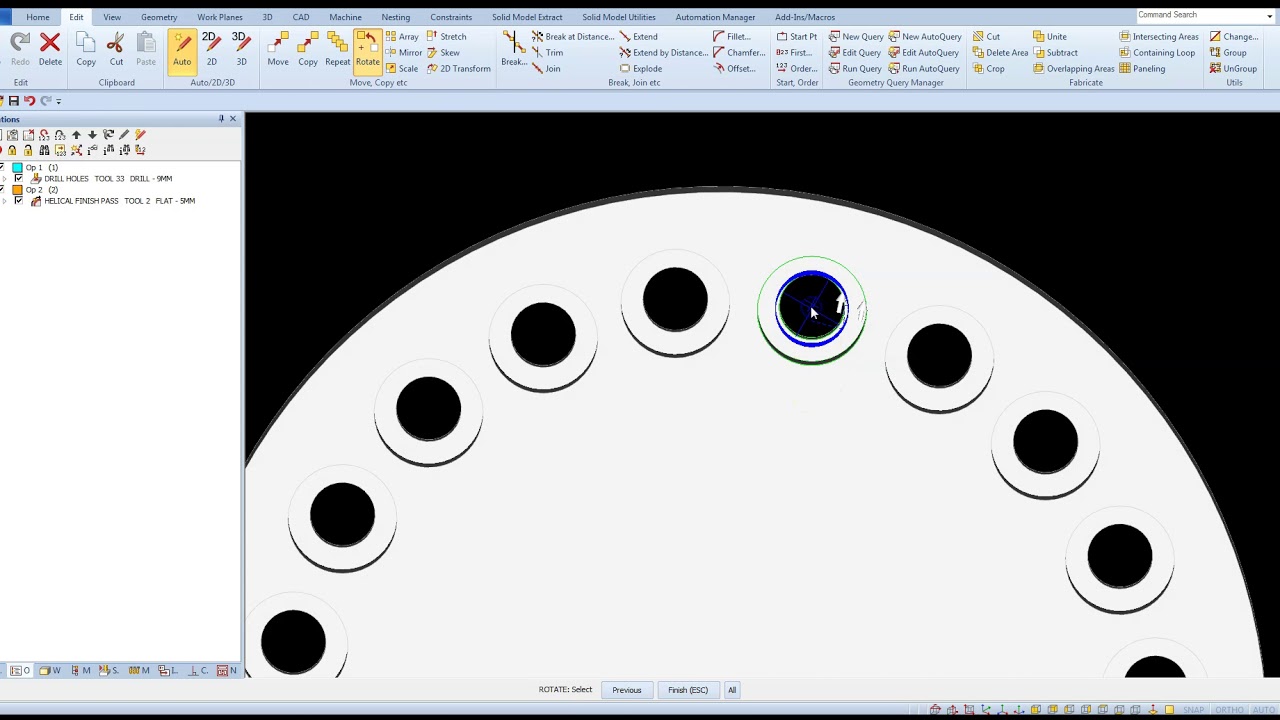 Alphacam - Toolpath Circular Pattern