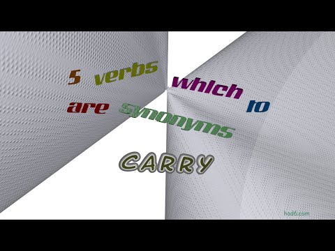 carry - 9 verbs which mean carry (sentence examples)