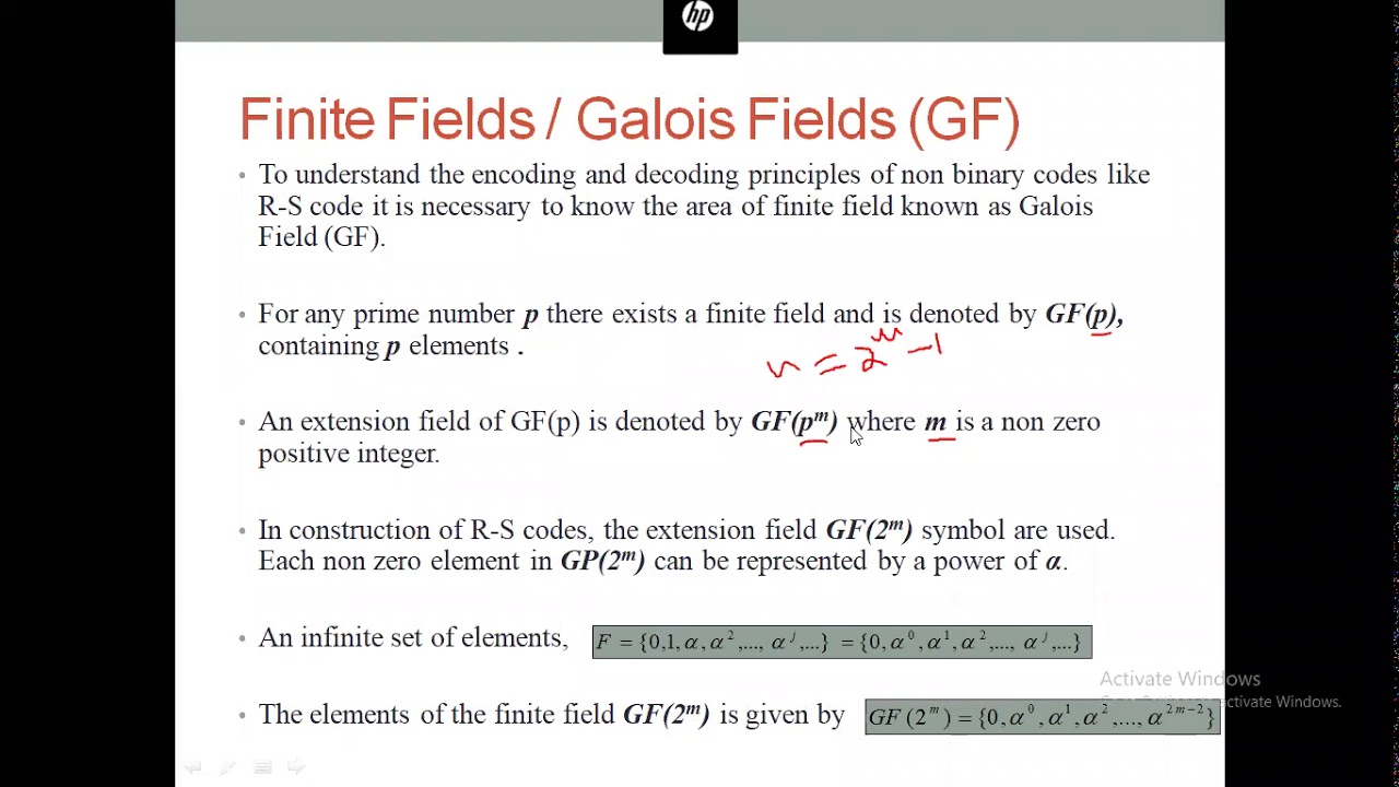 Channel Coding IV (R-S encoding and decoding)