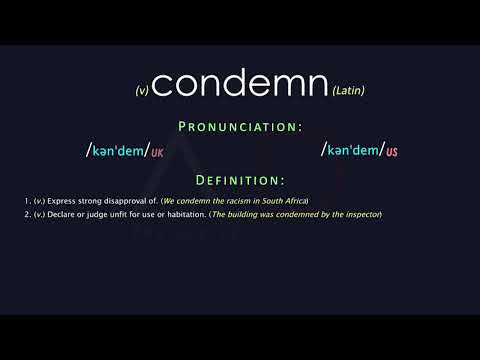 Condemn Meaning And Pronunciation | Audio Dictionary