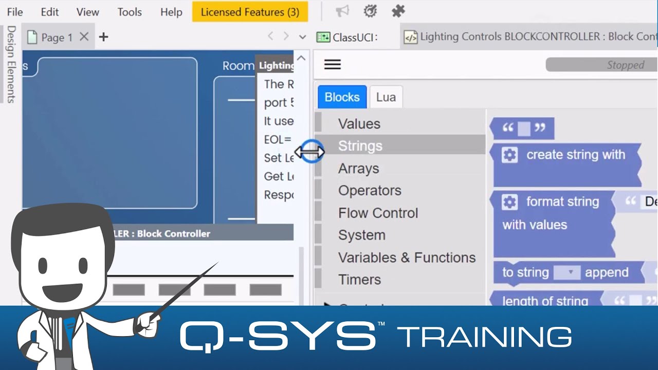 Q-SYS Training  |  Control and UCI INTERMEDIATE - I2 - Improved Interlocking Buttons