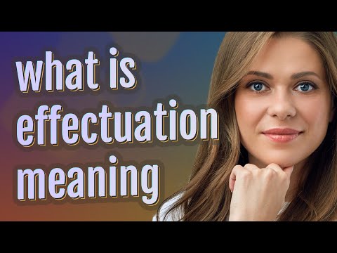 Effectuation | meaning of Effectuation