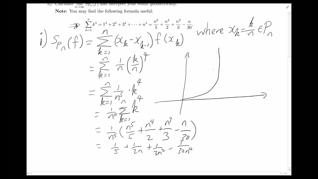 Riemann Sum Maths 1013 Tutorial 5