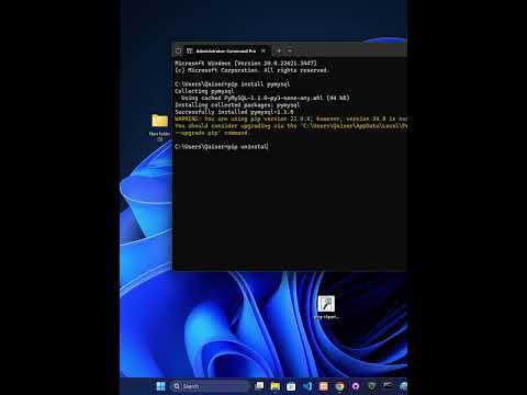How to install and unistall pip packages (pymysql)