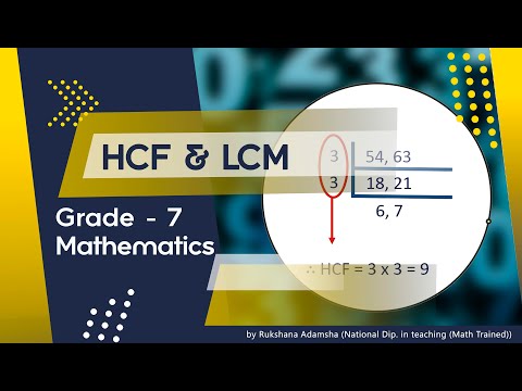 HCF & LCM Grade 7 | National Curriculum