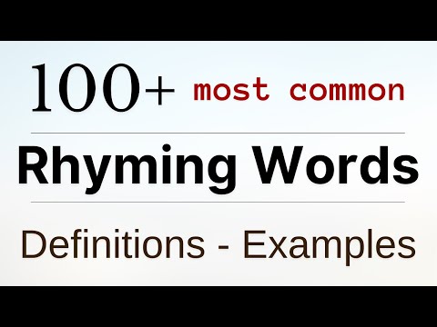 Rhyming Words | Learn 100+ Most Common Rhyming Words in English