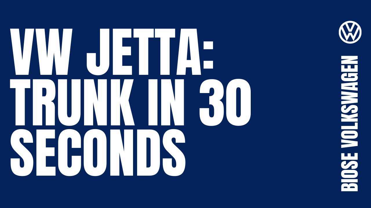 Volkswagen Jetta: Trunk In 30 Seconds