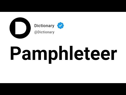 Pamphleteer Meaning In English