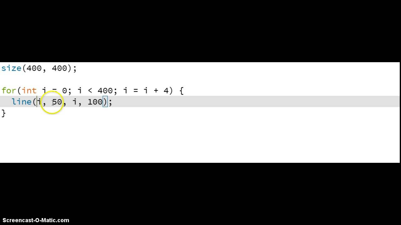 Create Vertical Lines in Processing
