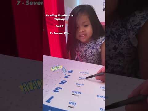 READING NUMBERS IN TAGALOG PART 8 || 7️⃣ SEVEN - PITO #shorts #translation #foryou