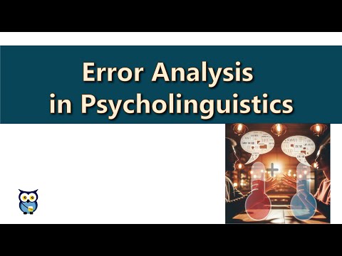 Error Analysis in Psycholinguistics