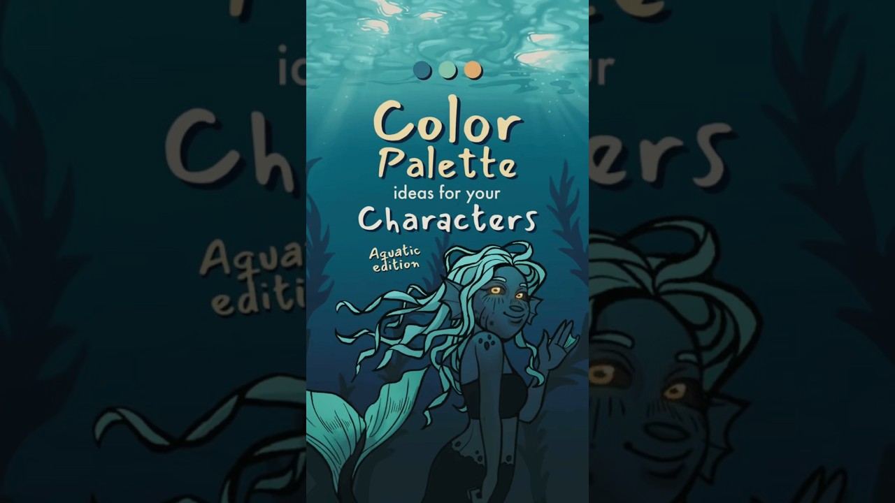 color palette ideas for your characters! aquatic edition 🌊🐚#originalcharacter #oc #art #drawing