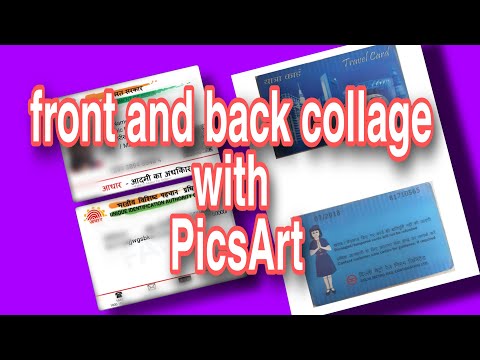 Front and Back side collage for any Identity Card | simple collage technique | Picsart Tutorials