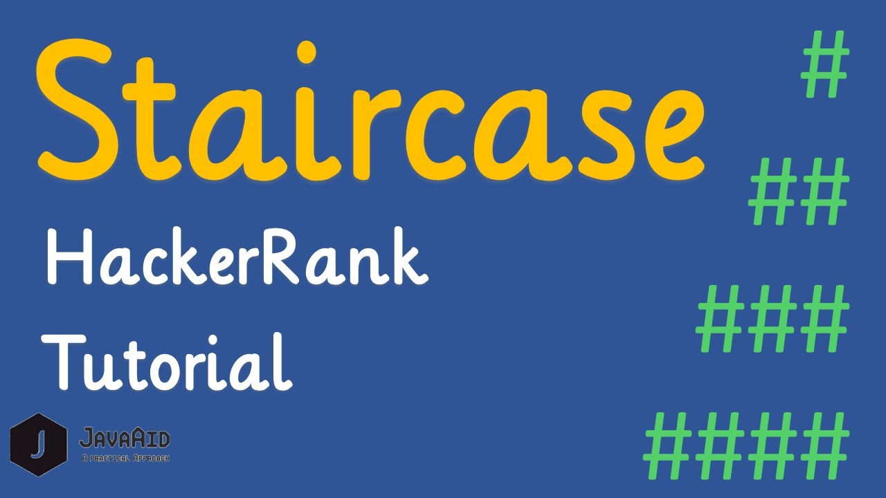 How To Solve Staircase HackerRank Problem in Java [Using one for loop]