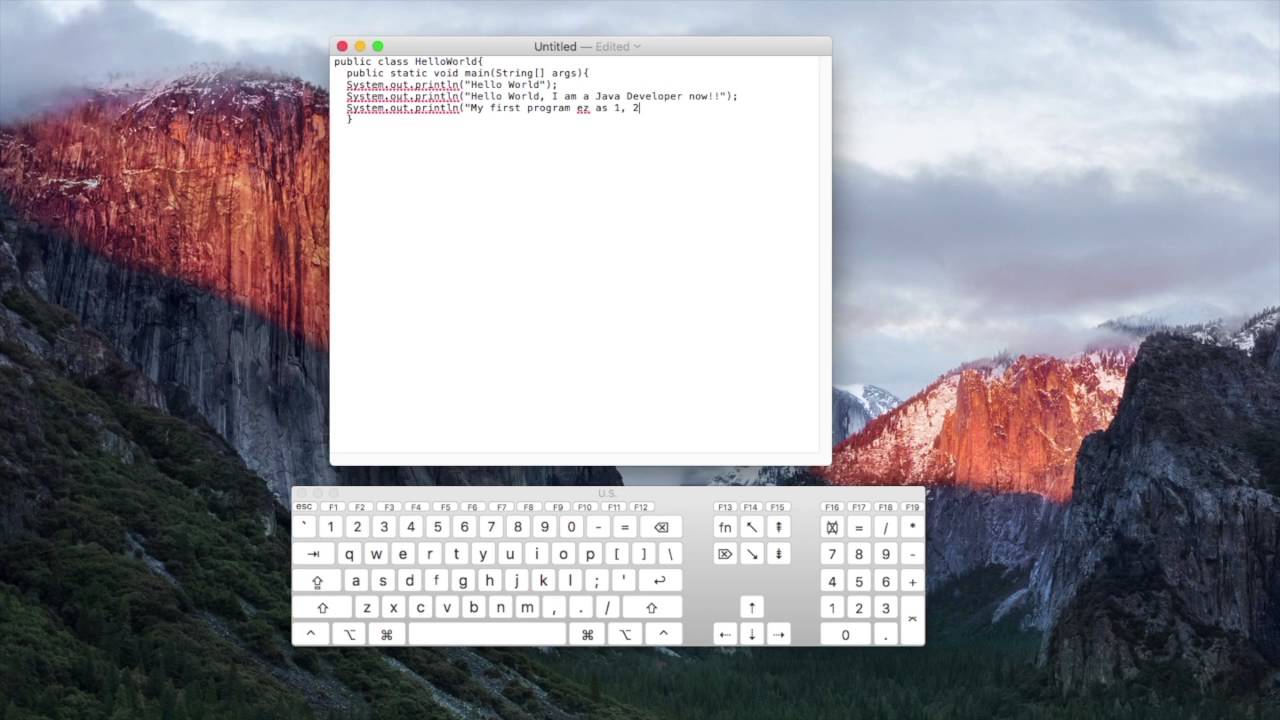 Java Hello World Tutorial on Mac