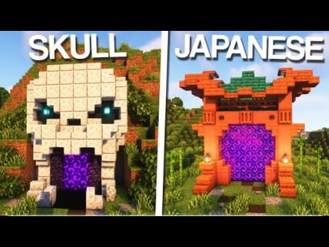 Minecraft: 4 neither portal design ideas #viral #lomby