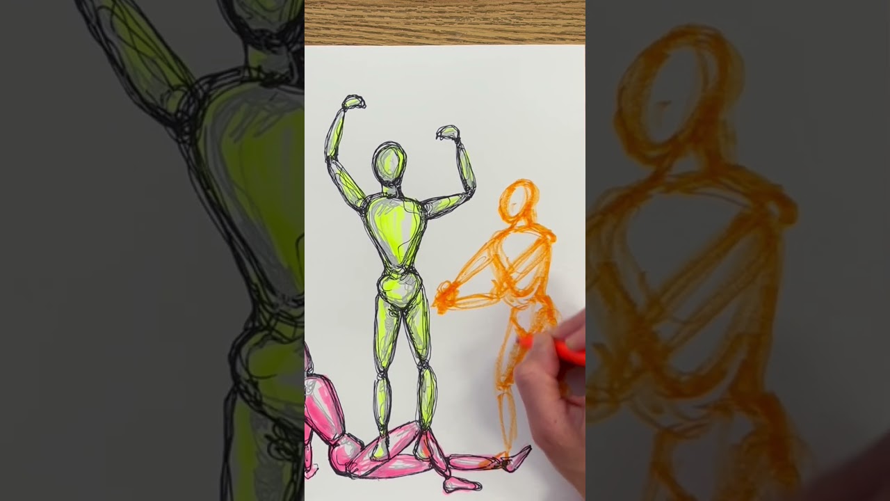 How to Draw the Human Figure | Basic Human Proportion Sketching #shorts #drawing
